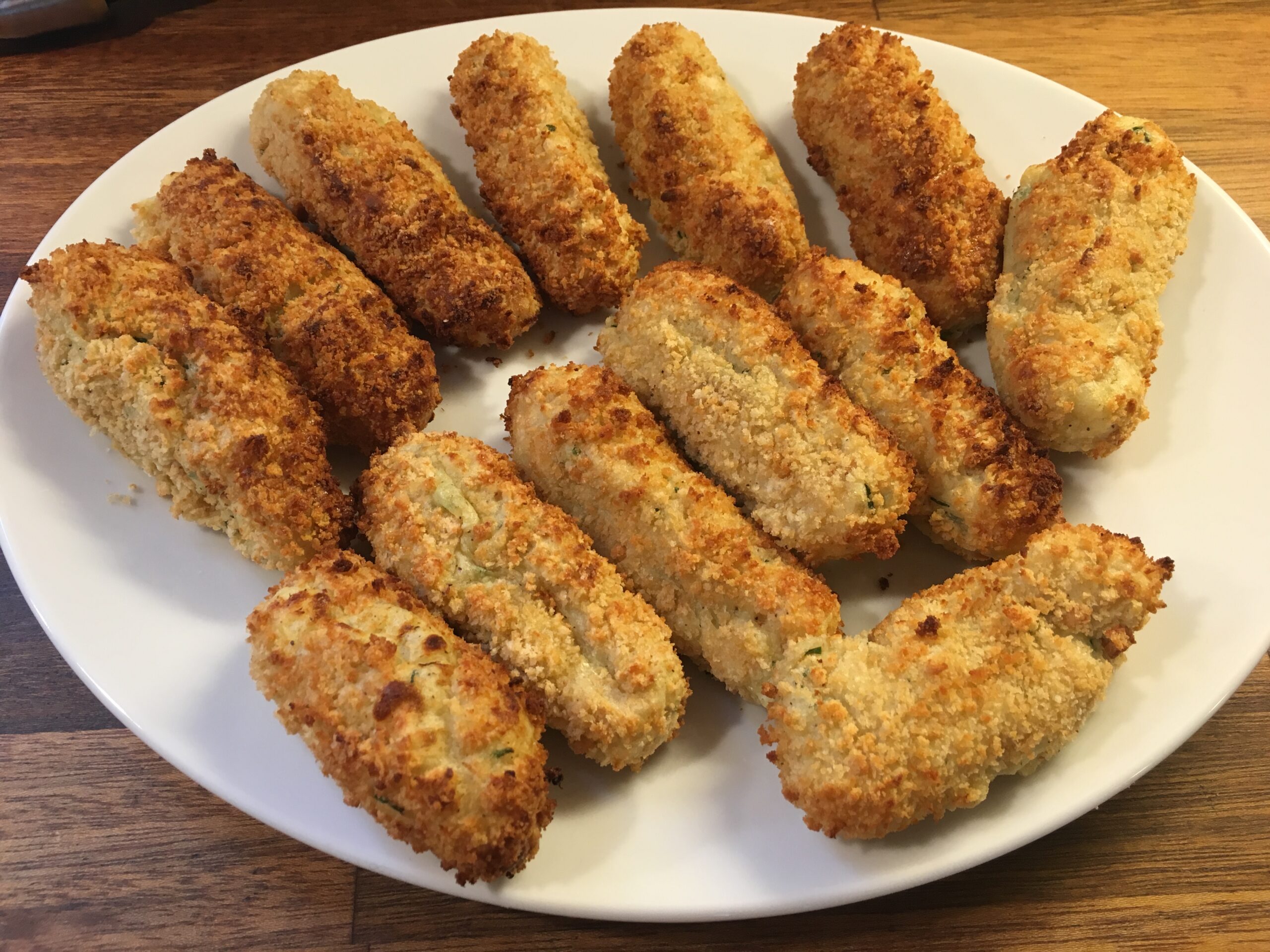 Lækre sprøde kartoffel kroketter tilberedt uden friturestegning